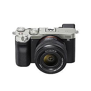 Camera 7C A7C Full-Frame Mirrorless Camera Digital Camera with 28-60 Mm Lens Compact Camera Professional Photography Digital Camera (Color : Silver)