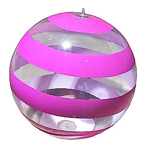 Summer Beach Ball, Summer Water Games, PVC Party Favor Blow Balls, Inflatable Pool Toys for Yard, Hawaiian Theme, Party, Lake Summer Beach, Violet Stripe