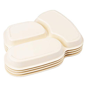 Kid Plate Set Bamboo Toddler Plates Dinnerware Dinner Dish Set Baby Feeding Spill Proof Divided Plate - Baby Spoon and fork 3-Piece Set for Kids and Toddlers Teaches Child Portion Control