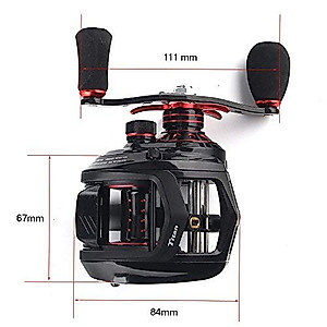 JOHNCOO Titan Baitcasting Reel Max Drag 13 Kgs Big Fish Fishing Reel for Saltwater and Freshwater Heavy Duty (Left Hand Retrieve)