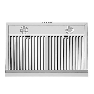 Empava Under Cabinet Ducted Range Hood 30 Inch Kitchen Exhaust Stove Vent with Push Button Control, Dual Sealed Aluminum Motor, Permanent Filters LED Lights in Stainless Steel EMPV-30RH08