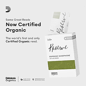 D'Addario Woodwinds Reserve Soprano Saxophone Reeds, Strength 3.0+,10-Pack