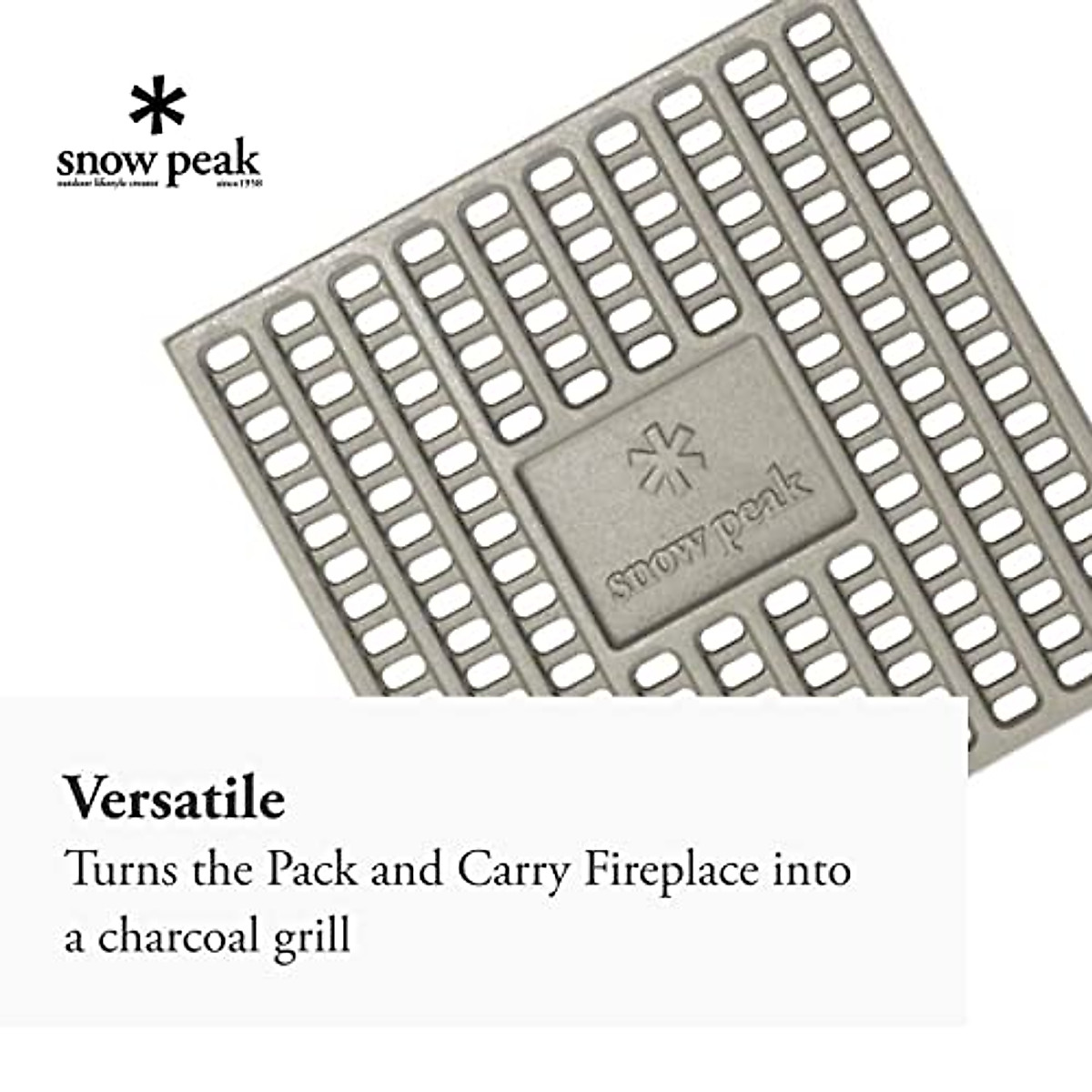 Snow Peak Fireplace Coal Bed - Charcoal Grill Tool - Evens Cooking Temperature - Steel - 5.3 Ibs - Medium