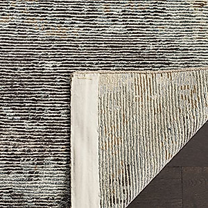 Safavieh Tiffany Collection 8' x 10' Blue/Silver TFN622E Hand-Knotted Wool & Viscose Living Room Dining Bedroom Area Rug