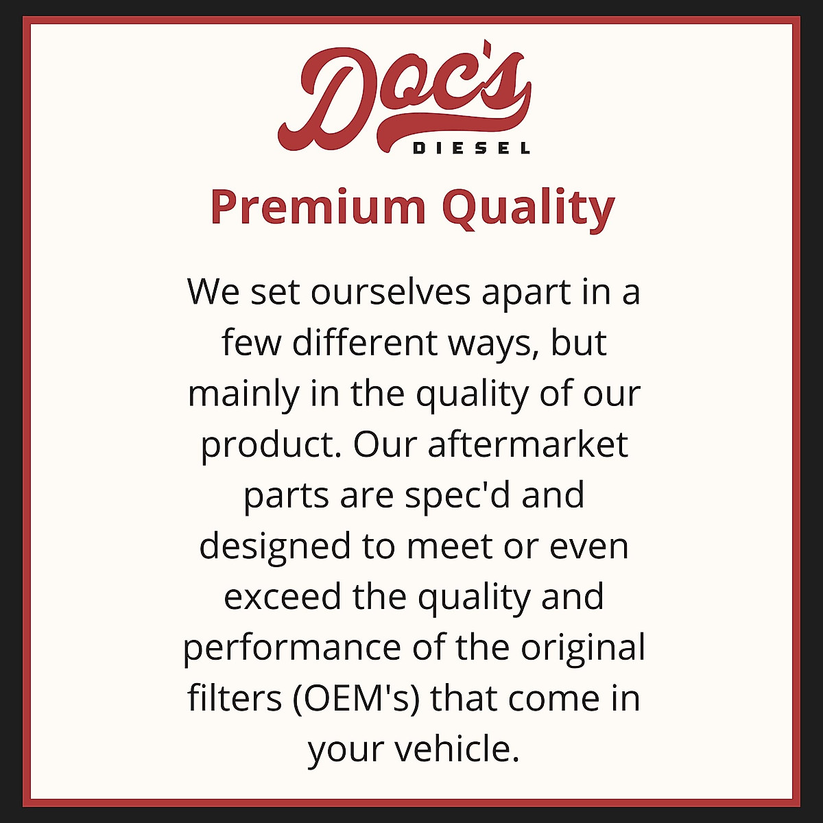 DOC'S DIESEL Ram 6.7L Cummins Air Filter 2007-2023 | Replaces 53034051AB | OEM Grade Air Filter