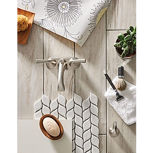 Moen Haber Spot Resist Brushed Nickel Two-Handle 4" Centerset Bathroom Faucet, 3-Hole Faucet, 84768SRN