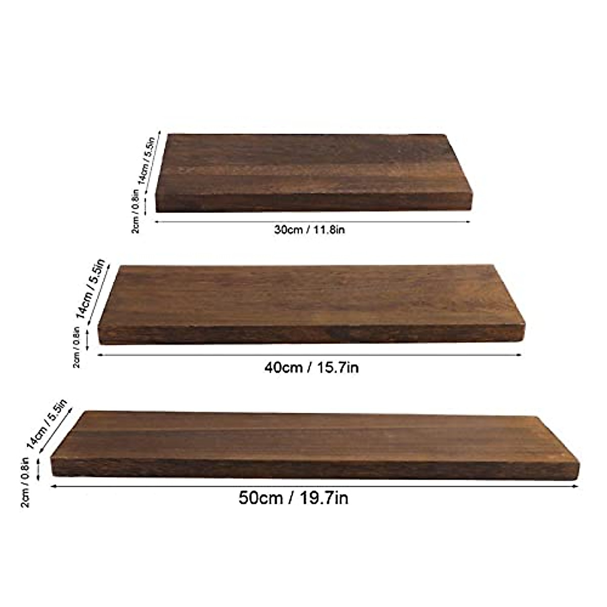 Tiiyee Floating Shelves, Brown Creative Living Room One Word Partition Simple Bedroom Wall Hanging Farmhouse Decorative Shelf TV Background Wall Bookshelf Living Room Photo Frames Display(30*14*2cm)