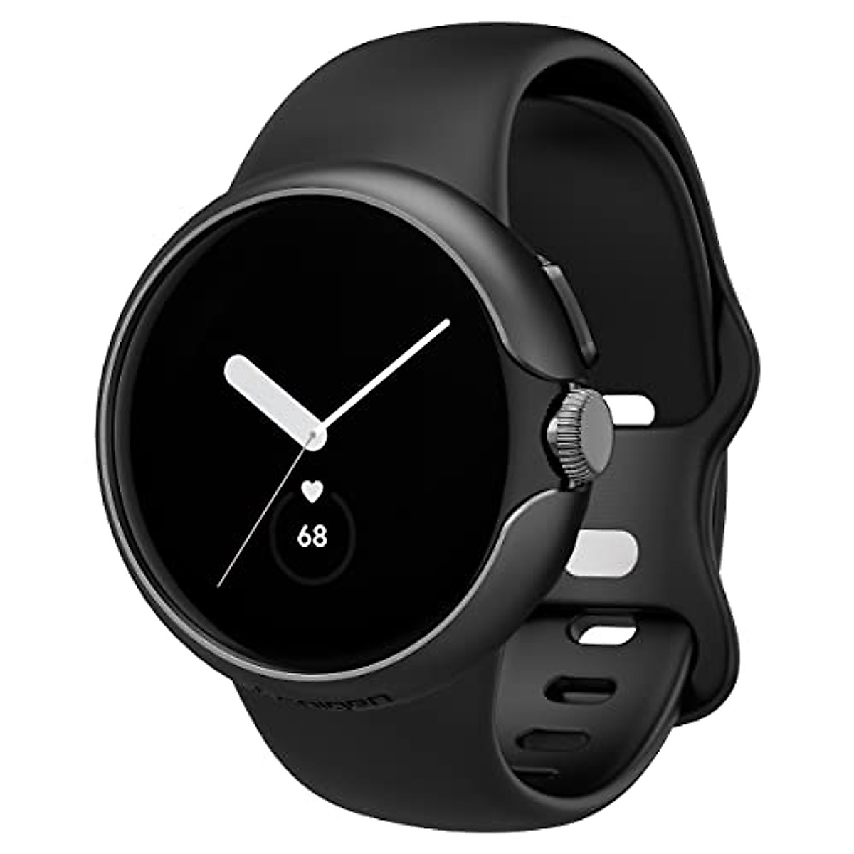 Spigen Thin Fit Designed for Google Pixel Watch2/Pixel Watch Case Anti-Scratch Lightweight Thin Hard PC Case (2023/2022) - Black