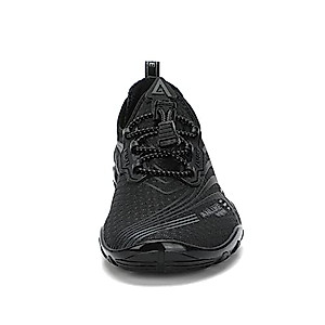 ANLUKE Mens Womens Water Shoes Swim Shoes Aqua Shoes Barefoot Quick-Dry Beach Surf Water Sports Shoes AllBlack 43