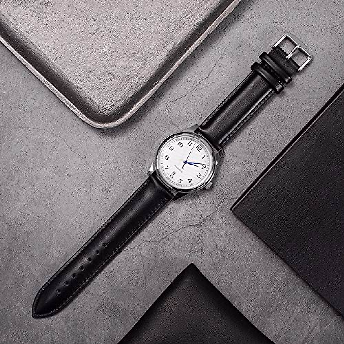 JL-BAND 5 colors optional Quick release strap leather strap full grain strap suitable for 18mm, 19mm, 20mm, 21mm, 22mm, 23mm, 24mm (choose the appropriate size)