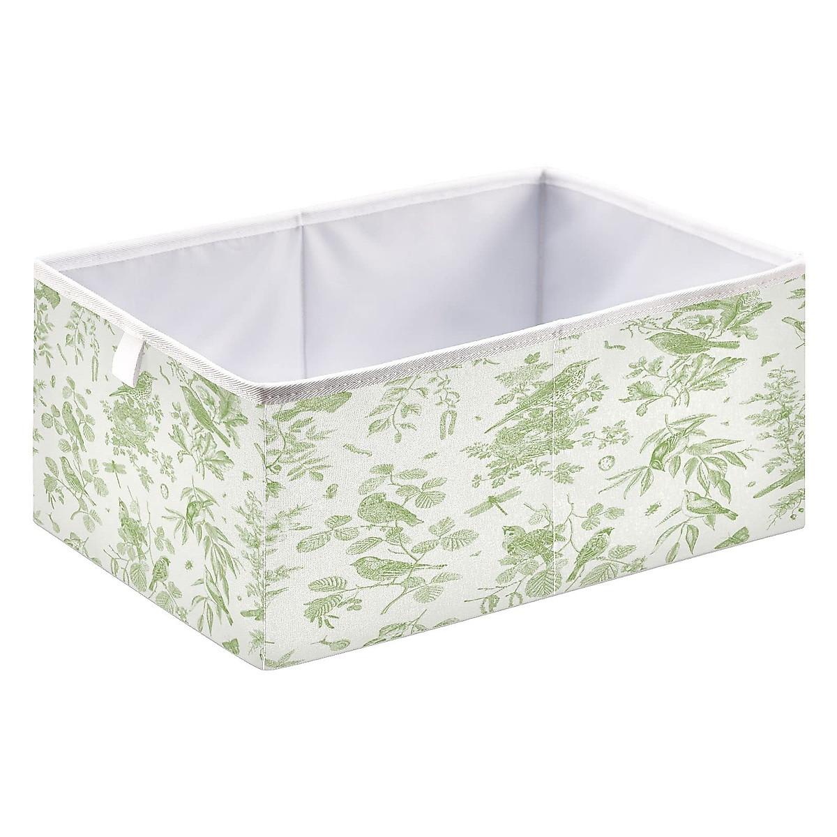 Kigai Toile Pattern Cube Storage Bins - 11x11x11 In Large Foldable Storage Basket Fabric Storage Baskes Organizer for Toys, Books, Shelves, Closet, Home Decor