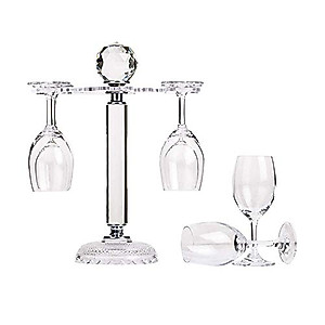 LAJUU Wine Racks,Crystal Wine Glass Rack Upside Down Creative Cylindrical Crystal Wine Glass Rack Restaurant Home Crystal Wine Glass Holder Wine Glass