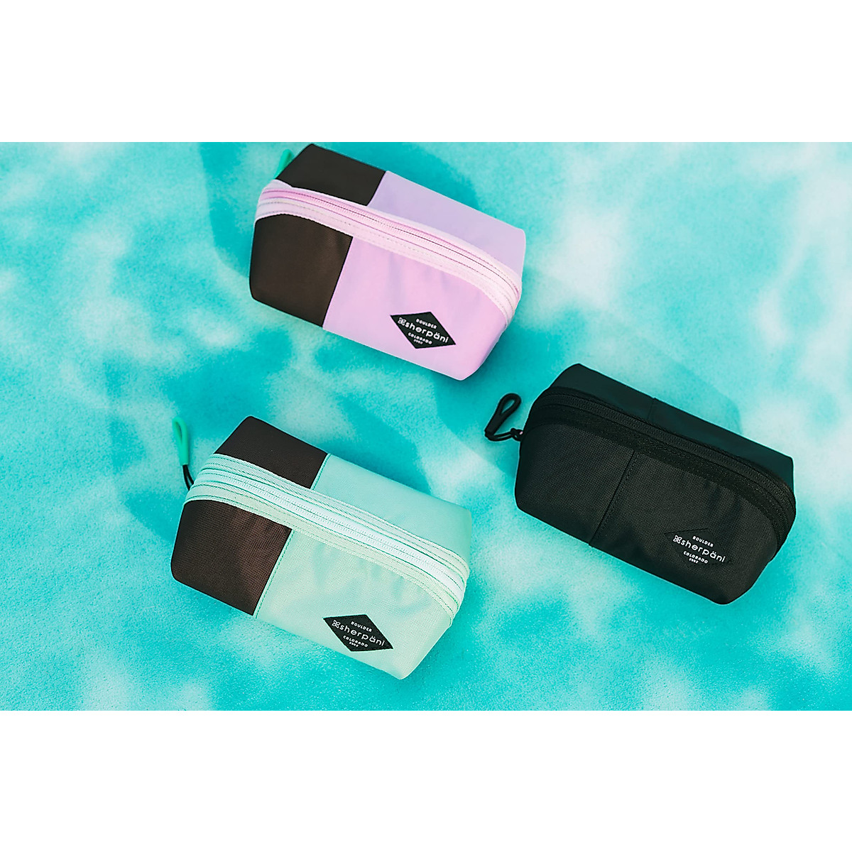 Sherpani Harmony Pouch, Travel Toiletry Bag, Cosmetic Bag, Lightweight Portable Pouch, Everyday Convenient Bag (Seagreen)