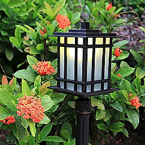 ZMY Classical Industrial Outdoor Post Lights Vintage Waterproof Retro Glass Lampshades Column Lamps Aluminum Street Garden Home Villa Park Pillar Lights