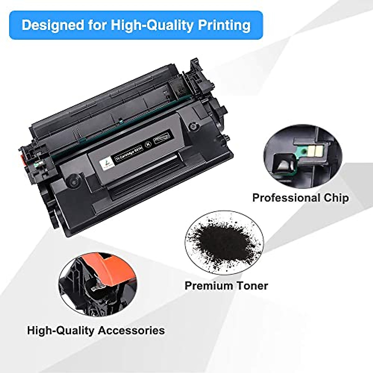 TRUE IMAGE Compatible Toner Cartridge Replacement for Canon 057H 057 CRG-057H Work with ImageCLASS MF445dw LBP226dw MF448dw LBP227dw LBP228dw MF449dw MF445 Laser Printer Ink (Black, 2-Pack)
