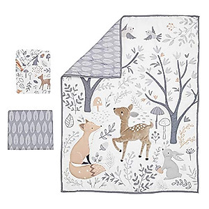 Bedtime Originals 3 Piece Crib Bedding Set, Deer Park, Multicolor