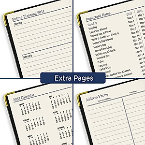 AT-A-GLANCE 2023 Weekly & Monthly Diary, Fine Diary, 3" x 5" Pocket Size, Flexible Cover, Faux Leather (70111105)