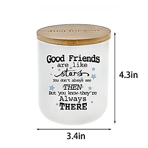 Lihome Going Away Gifts for Friends - Friend Birthday Gifts for Women, Candles for Home Scented, Handmade Ceramic Jar 11.5oz Natural Soy Wax…