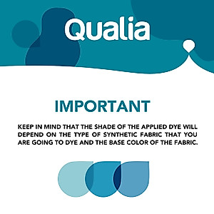 Qualia Synthetic Fabric Dye, Easy to Use, Perfect for Synthetic Fabrics: Polyester, Spandex, Nylon, and More, Ultra-Concentrated Colors for Vibrant Results, Pearl Blue, 1 Pack