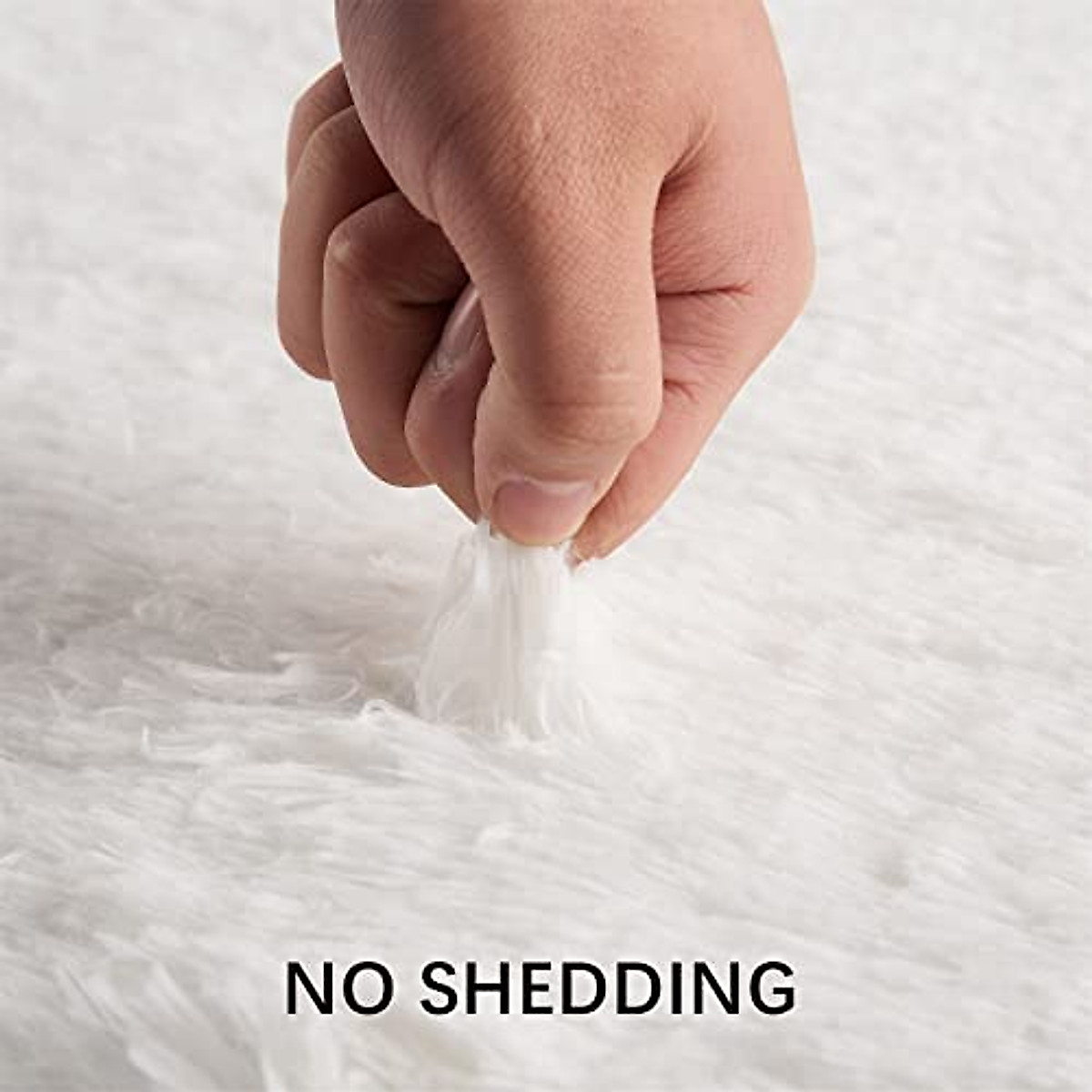 YQQRIGRO 8x10 Feet Rugs for Bedroom, White Super Soft Shaggy Rugs Fluffy Carpets, Indoor Modern Plush Area Rugs for Living Room Dorm Kids Room, Fuzzy Non-Slip Rugs for Kids Boys Girls