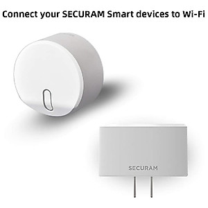 SECURAM Smart Hub, Wi-Fi Bridge for SECURAM Touch Smart Lock Deadbolt with Fingerprint for Remote and Voice Control, Works with iOS and Android
