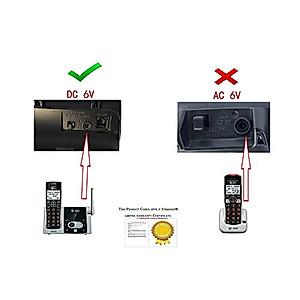 UpBright DC 6V AC Adapter Compatible with VTech ATT CS6120 CS6120-2 CS6120-31 CS 6120 CS6919-2 CS69192 CS 69192 DECT 6.0 Cordless Phone Telephone Main Base 6VDC 400mA Power Supply Chargrer (NOT AC6V)