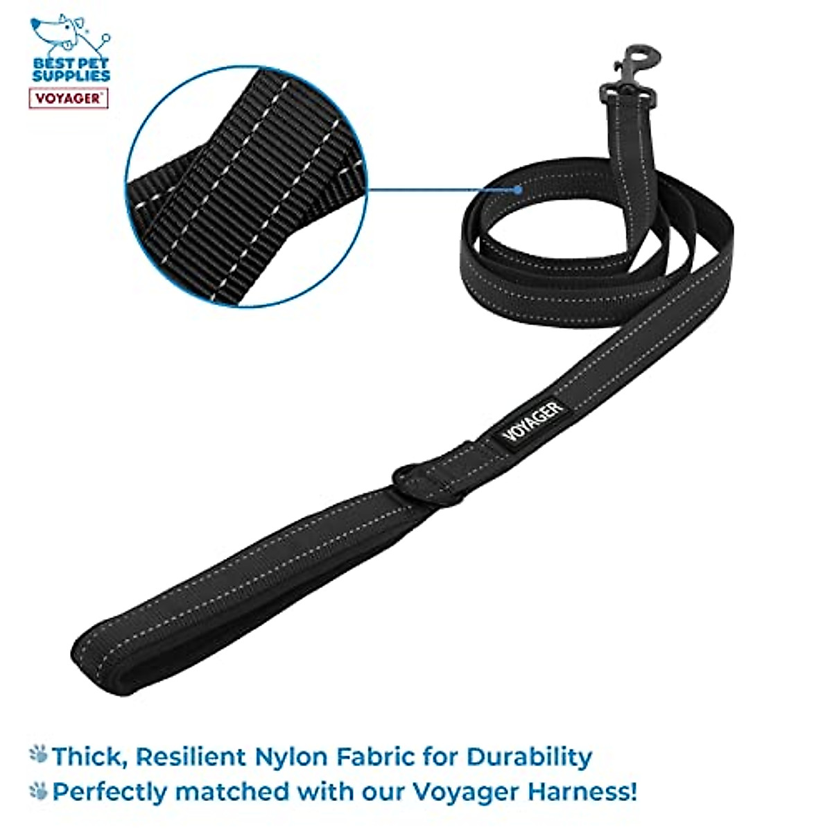 Voyager Step-In Air Dog Harness w/ Leash - All Weather Mesh Step in Vest Harness for Small and Medium Dogs by Best Pet Supplies - Black, S