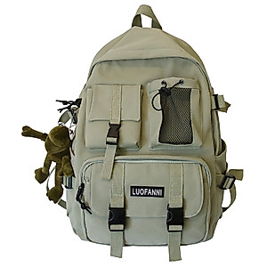 MINGPINHUIUS College Backpack School Bag for Women Men Lightweight Book Bag Travel Rucksack Waterproof Casual Daypack Laptop Backpack Bookbag for School (Green)