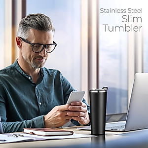 SIPX™ Triple-Insulated Tumblers - 22oz. Premium Modern Tumbler With Lid, insulated Cup Keeps Hot For 6 Hours, Stainless Steel Tumbler Made Of Sustainable Material, Coffee Travel Mug For Home & Office