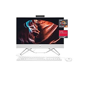 HP All-in-One PC, 23.8" FHD Micro-Edge Touchscreen Display, AMD Ryzen 5 Processor, AMD Radeon Graphics, 12 GB RAM, 512 GB SSD, Windows 11 Home OS, Wi-Fi (24-cb1142, 2022)