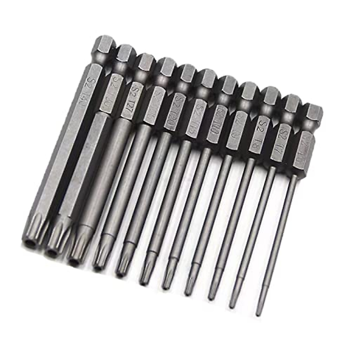 aiyun 11-Piece Torx Security Bit Set, S2 Steel Magnetic Security Screwdriver Set 3 Inch Star Screwdriver for Shark Vacuum T6-T40 (75mm Length)