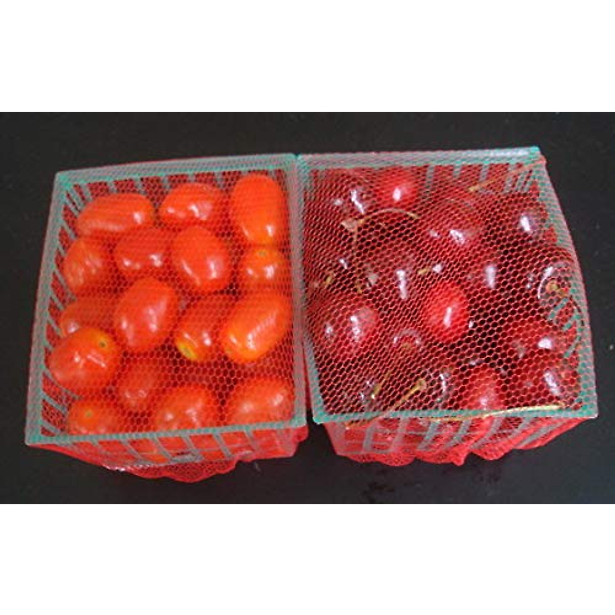 100 pcs mesh Netting for Berry Baskets Farmers Market Produce Supplies Stretchable net fits Quart Pint Half Pint Box (One Size)
