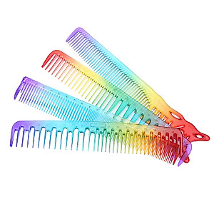 Hair Comb Colorful Gradient Hairdressing Comb Portable Hair Cutting Comb Styling Tool Hair Cutting Combs Hair Cutting Comb for Hairstylist Salon and Home Use Hair CombsStyling Tools Appliances