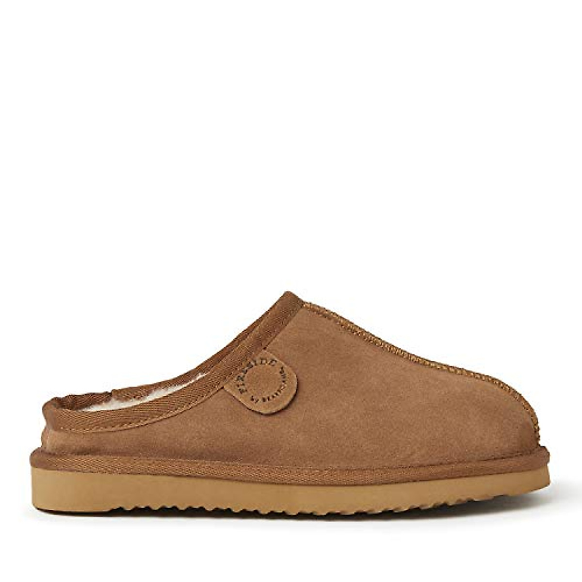Fireside by Dearfoams Dempsey Genuine Shearling Clog, Chestnut, 2 Big Kid