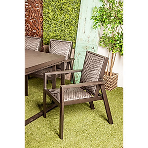 Deco 79 70338 Outdoor Dining Chair, Black