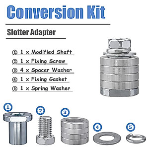 Mesee Angle Grinder to Grooving Machine Adapter, M14 Thread Quick Change Slotter Adapter Conversion Head Angle Grinder Variable Slotting Machine Converter Tool Accessory - Silver