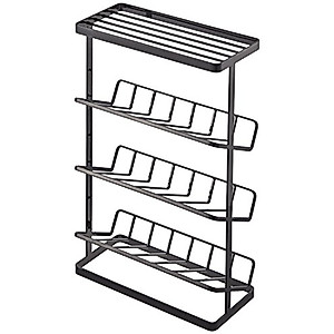 Yamazaki Home Dispenser Free Standing Shower Caddy-Bathroom Organizer Storage Holder | Steel, One Size, Black