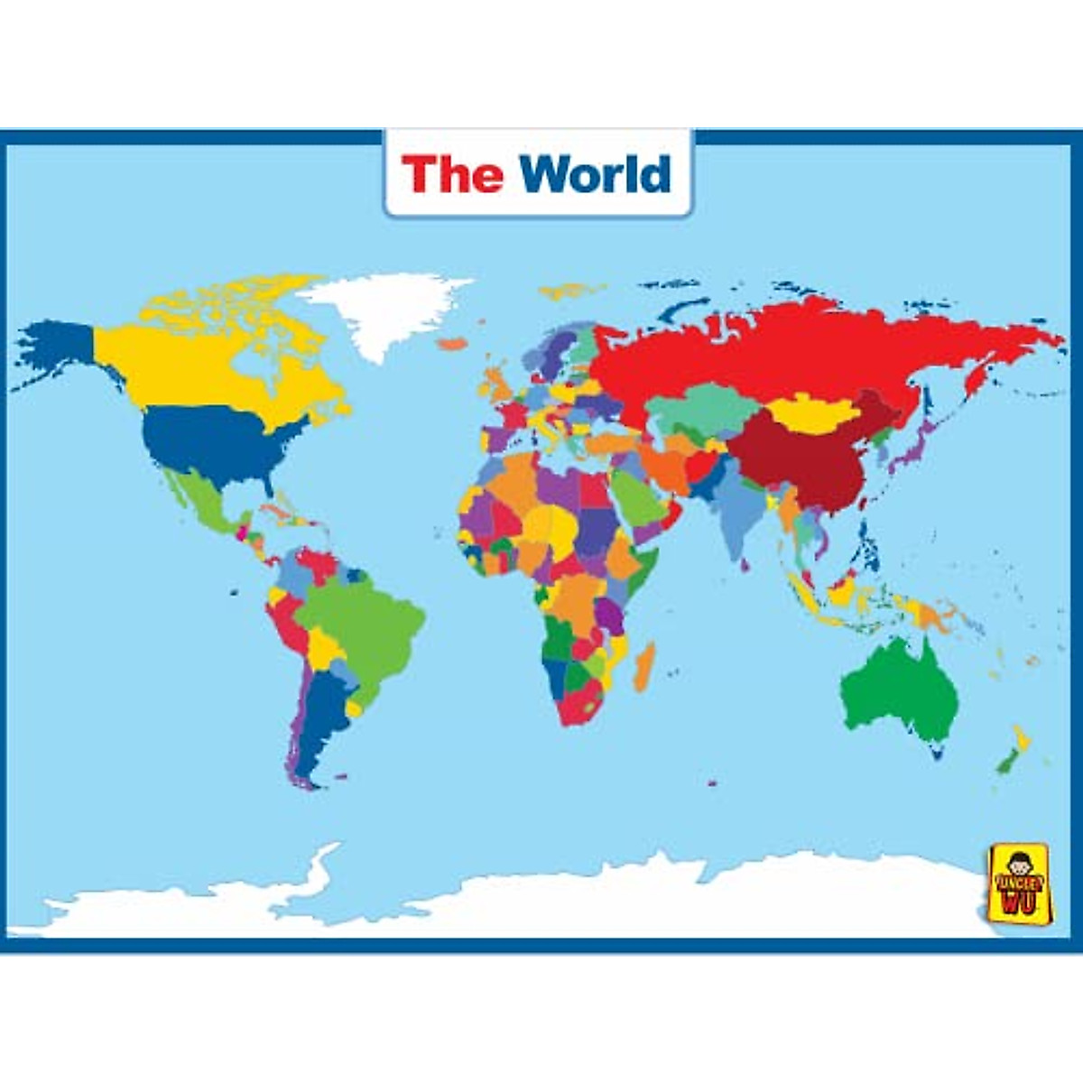 World Map Laminated Poster - Use For Home School,Classroom,Back to School Resources - 18 x 24 Inch