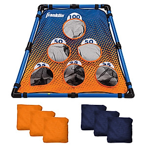 Franklin Sports 6 Hole Bean Bag Toss - Indoor + Outdoor Bean Bag Toss Set with (6) Bags Included - Bean Bag Toss for Kids + Adults