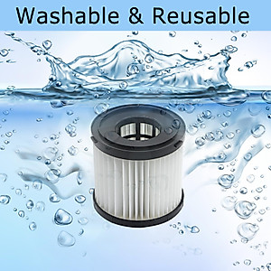 2 Pack Wet/Dry HEPA Filter Compatible with Ryobi 18V ONE+ Wet/Dry Vacuum Cleaners PCL733, PCL734, P3240, Also Fit HART 20-Volt 2-Gallon Wet/Dry Vac HPWD01B, Compare to Part# A32VC05, A32RF08