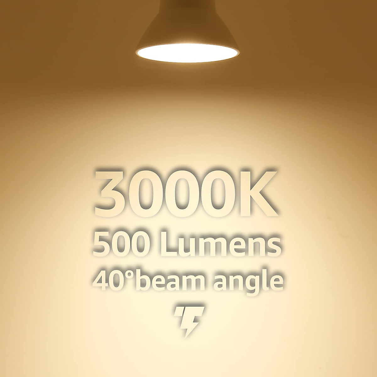 TORCHSTAR 12-Pack PAR20 LED Bulbs, CRI 90+ Dimmable 500 LM LED Spotlight Bulb, 3000K Warm White, UL & Energy Star Listed, 6.5W 50 Watt Equivalent, 40 Degree Beam Angle, E26 Medium Base