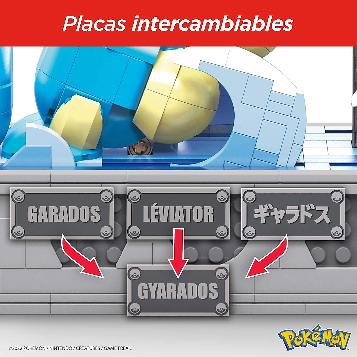 MEGA Pokémon Building Toys Set, Motion Gyarados with 2186 Pieces, Moving Mouth and Tail, for Kids or Adult Collectible
