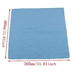 DGBRSM 3pcs Guitar Cleaning Cloth, Violin Cleaning Cloth, Microfiber (11.8" x 11.8" Cloth), Musical Instrument Cleaning Polishing Cloth for Musical Instrument Guitar Violin Piano Clarinet, Blue