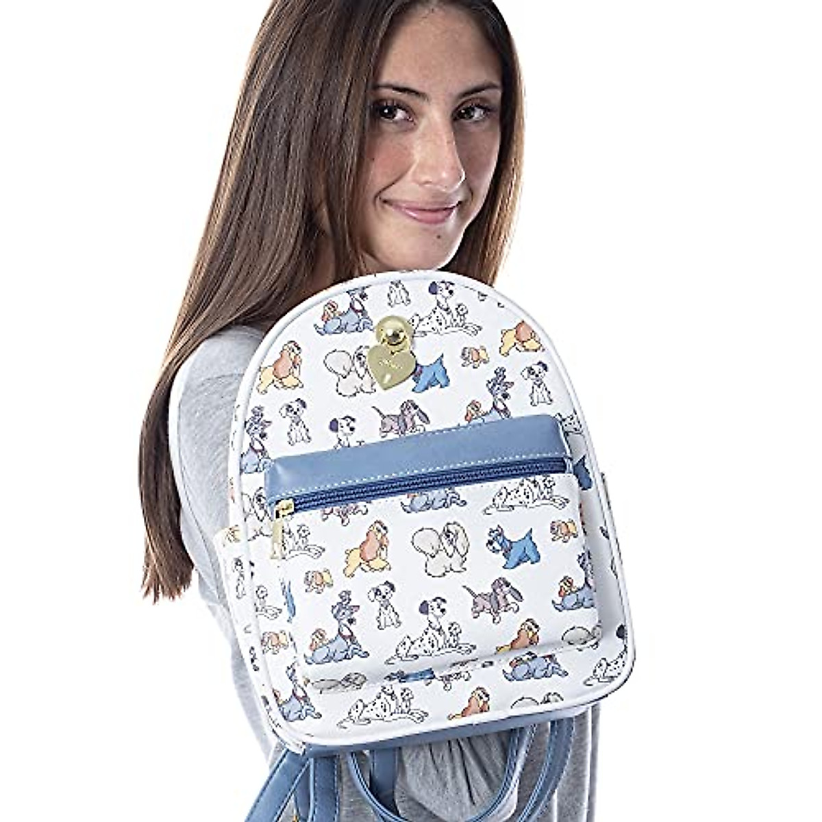 Disney Dogs Saffiano Faux Leather Tote Bag Mini Backpack