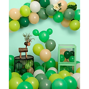 Styirl 10/5 Inch Dark Green Balloons - 70 pcs Party Latex Ballons As Birthday Balloons/Merry Chritmas Balloons/Graduation Balloons/Gender Reveal Balloons for Birthday/Baby Shower/Wedding/Party decorations