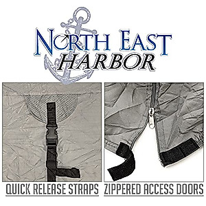 North East Harbor Waterproof Superior Class-B RV Motorhome Cover Fits Length 18'-20' Class B Camper Van/Conversion Vans Zippered Panels Heavy Duty 4 Layer Fabric - 20ft L x 7ft W x 8ft H, gray (CB710)