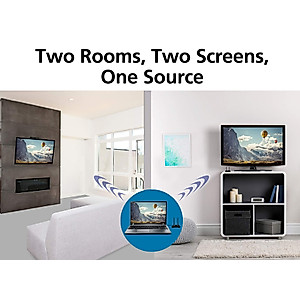 Diamond Multimedia Multi- Channel 2X2 Wireless HDMI 5GHz Kit, Stream HD 1080P Video/Audio up to 300 ft from Any HDMI Source to HDTV/Monitor/Projector (VS600), Black