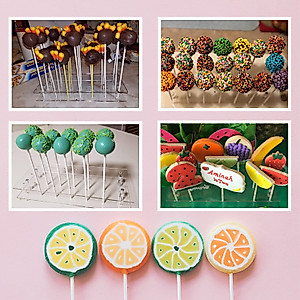 MENGCORE 21 Hole Acrylic Cake Pop Lollipop Clear Pink Display Stand Server Decoration Display Stand Holder Base Shelf (21 Hole)