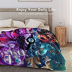 Anime Soft Throw Blanket Bedding Fleece Blankets Lightweight Cozy Warm Fit Home Living Couch Bed Sofa All Season 40"*50" （100 * 130cm）