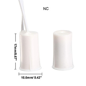 uxcell N.C. Recessed Wired Security Window Door Contact Sensor Alarm Magnetic Reed Switch White RC-33 10pcs